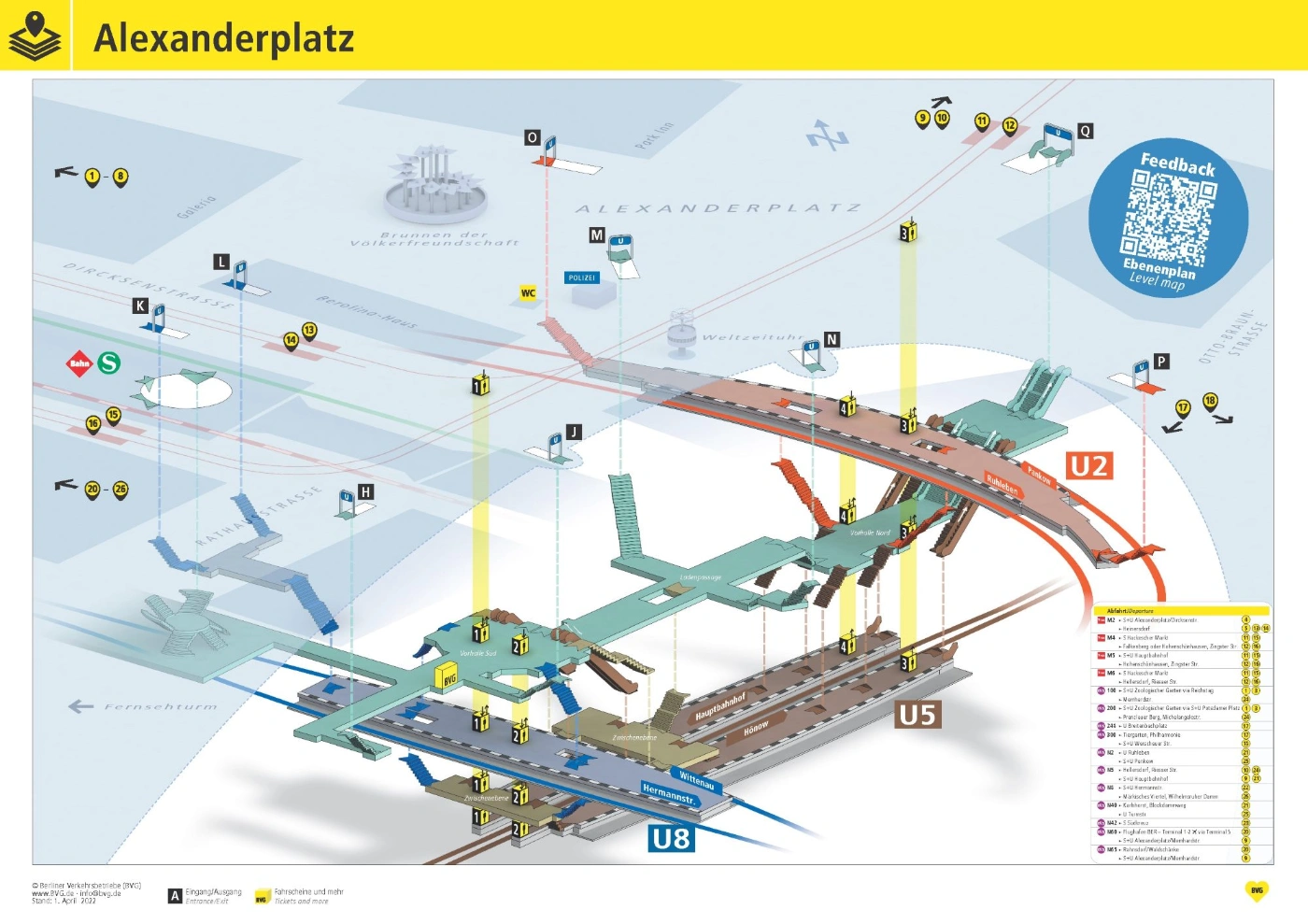 S+U Alexanderplatz: Haltestelleninfo | BVG