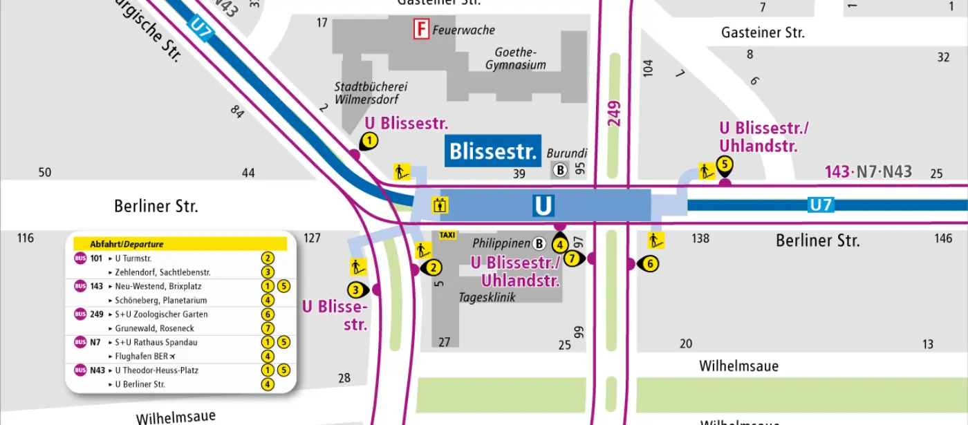 U Blissestr.: Haltestelleninfo | BVG