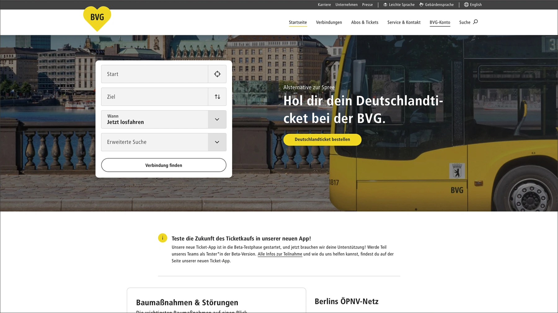 Verwaltung deines Kontos | BVG