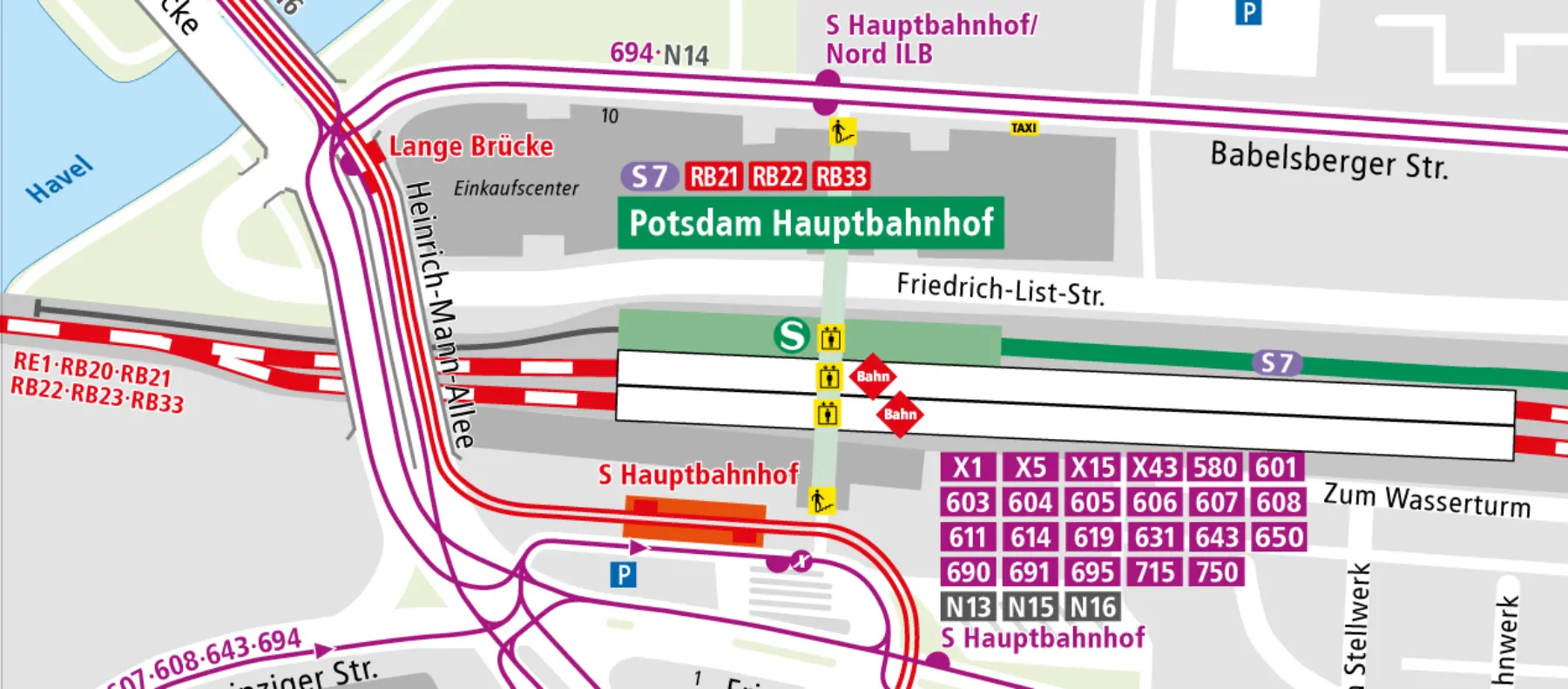 S Potsdam Hbf: Haltestelleninfo | BVG