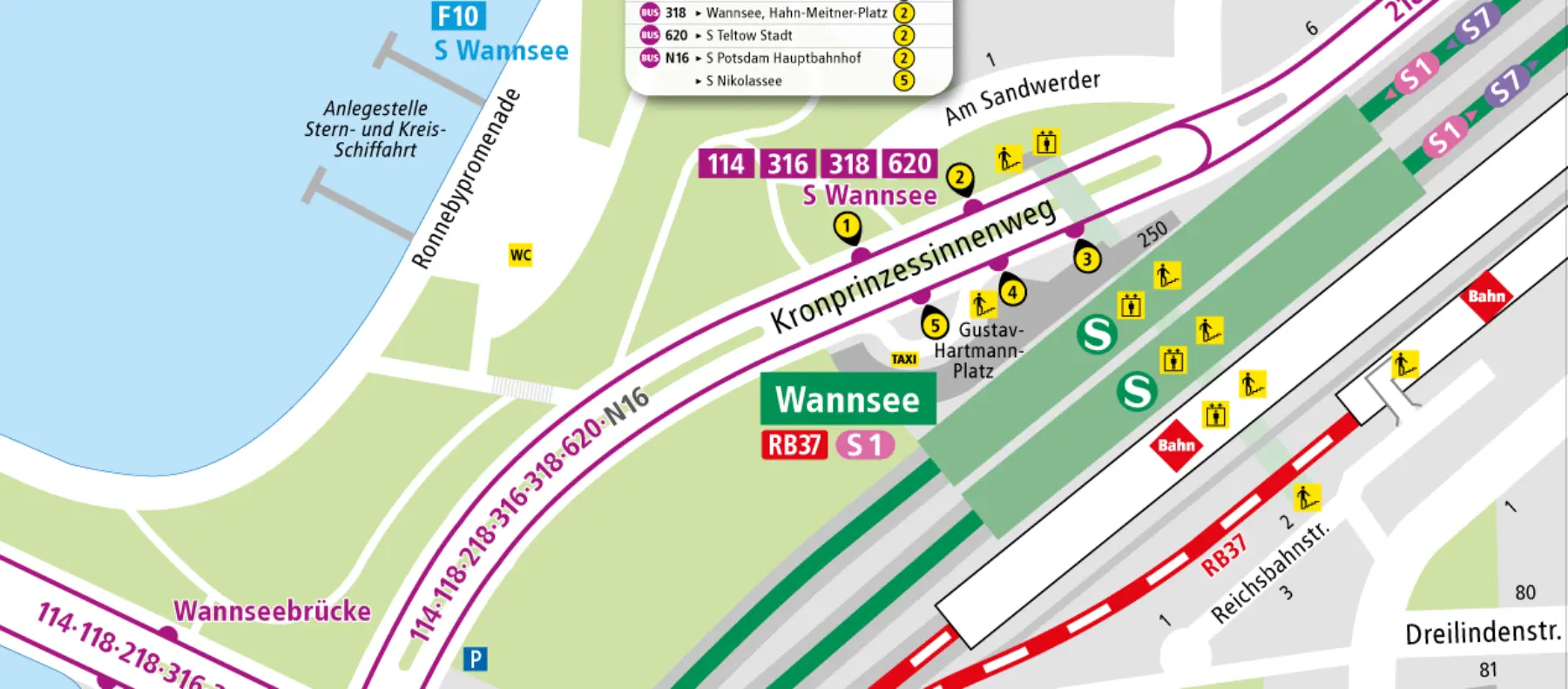 S Wannsee: Haltestelleninfo | BVG