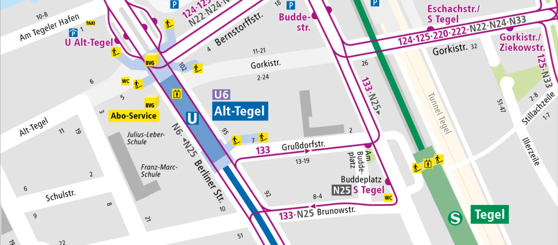 U Alt-Tegel: Haltestelleninfo | BVG