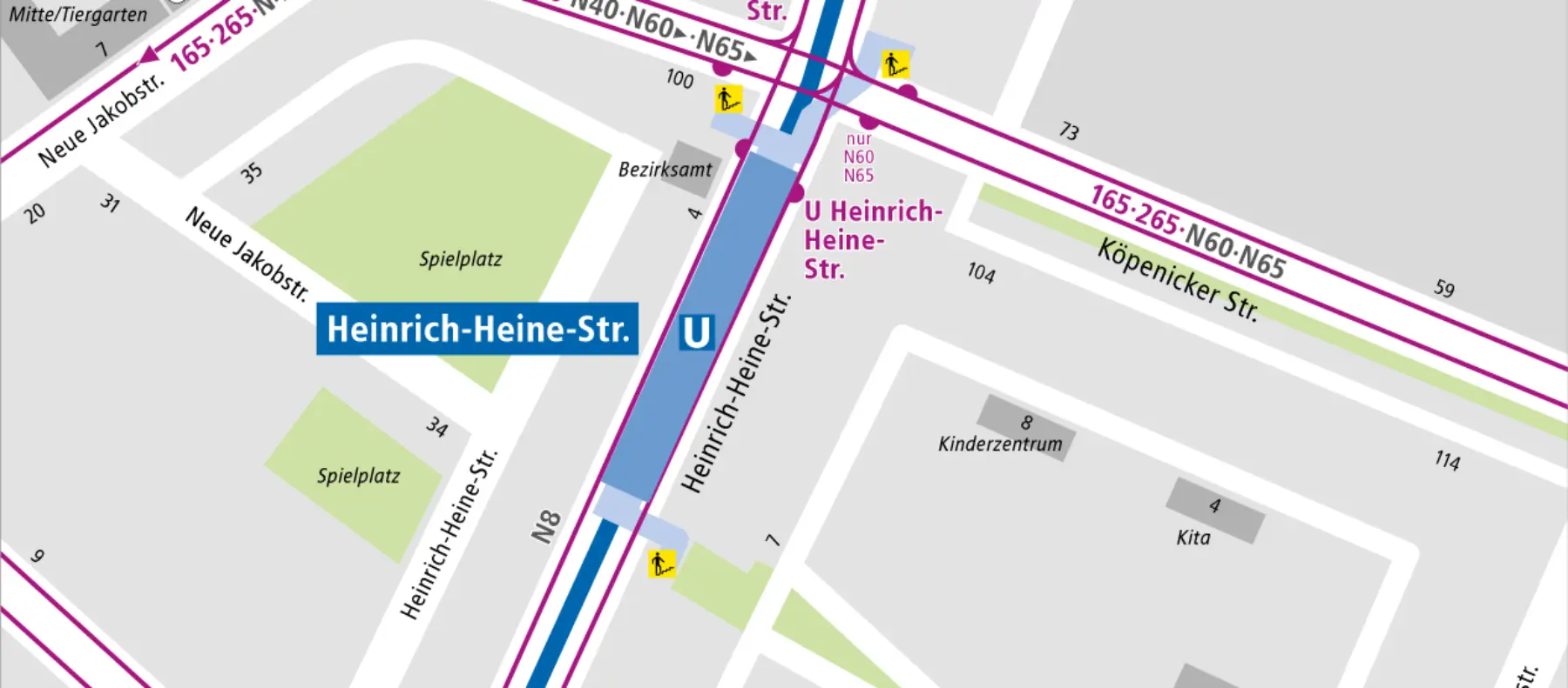 U Heinrich-Heine-Str.: Haltestelleninfo | BVG