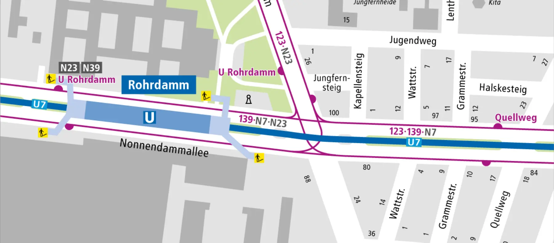 U Rohrdamm: Stop info | BVG
