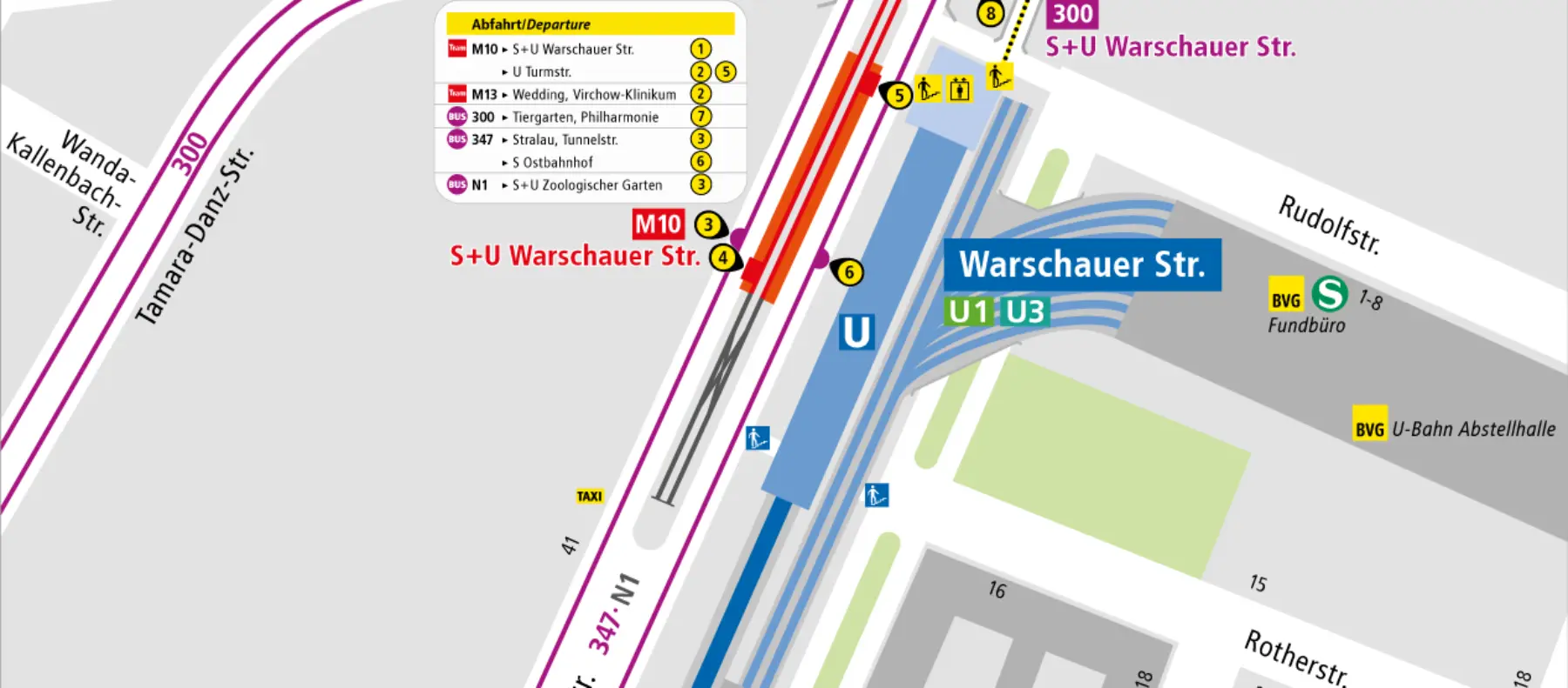 S+U Warschauer Str.: Haltestelleninfo | BVG