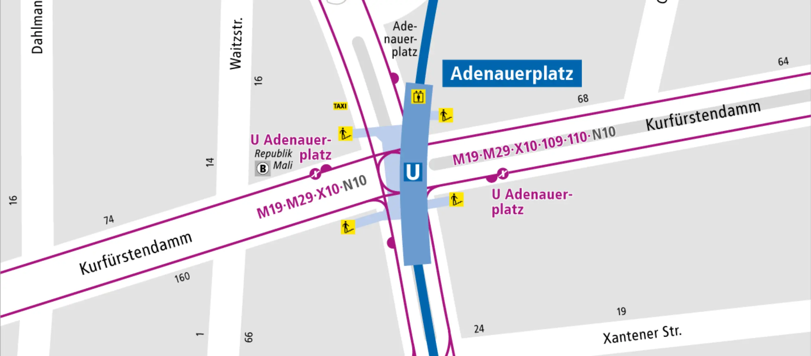 U Adenauerplatz: Haltestelleninfo | BVG