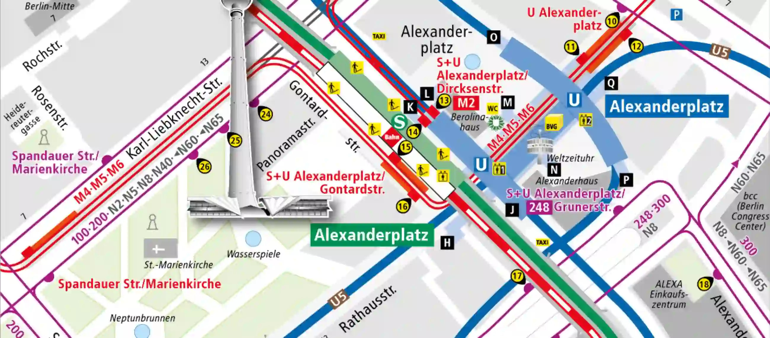 S+U Alexanderplatz: Haltestelleninfo | BVG
