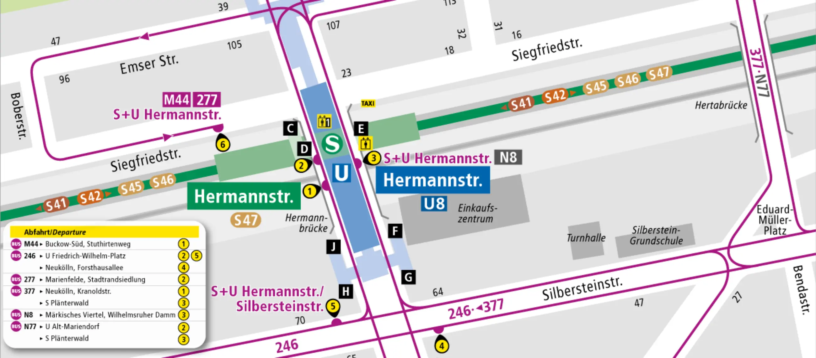 S+U Hermannstr.: Haltestelleninfo | BVG