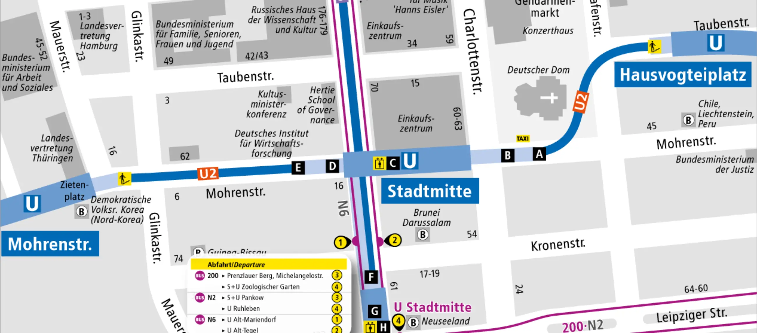 U Stadtmitte: Haltestelleninfo | BVG