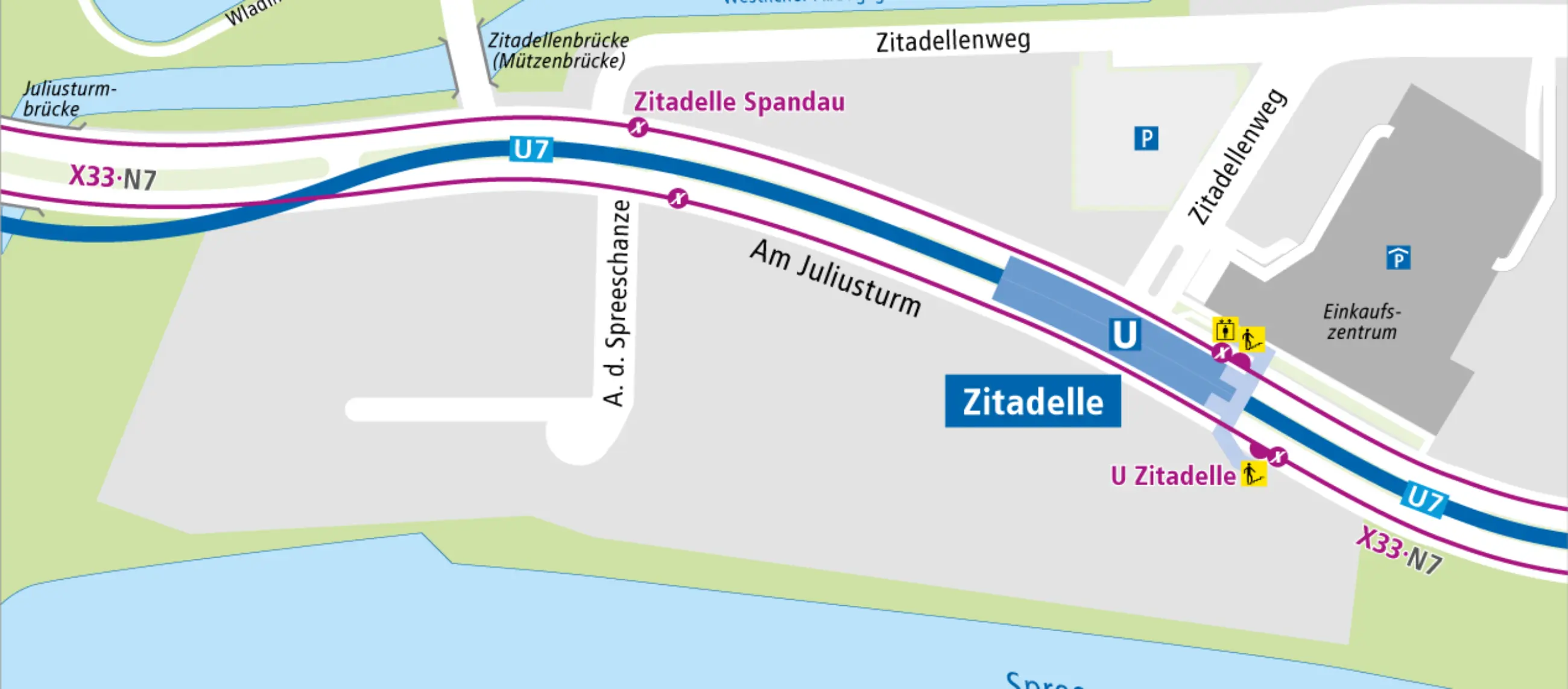 U Zitadelle: Haltestelleninfo | BVG