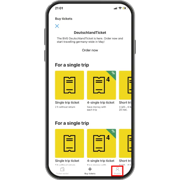 Your subscription as mobile ticket | BVG